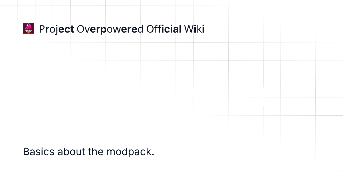 Welcome to Project Overpowered | Project Overpowered Official Wiki Welcome to Project Overpowered | Project Overpowered Official Wiki